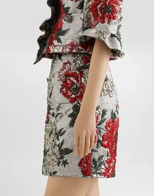 Dolce & Gabbana Floral Jacquard Mini Skirt Skirts Multi-colored