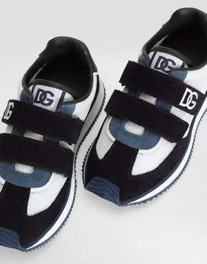 Dolce & Gabbana Calfskin Nappa Low-top Sneakers With Dg Logo Patch - Multicolor