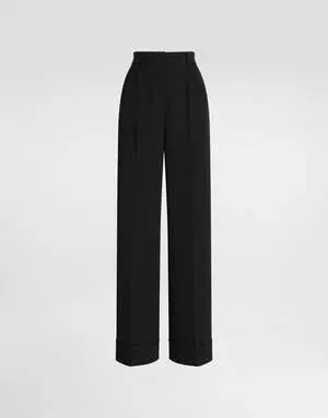 Dolce & Gabbana Wool Gabardine Cigarette Trousers