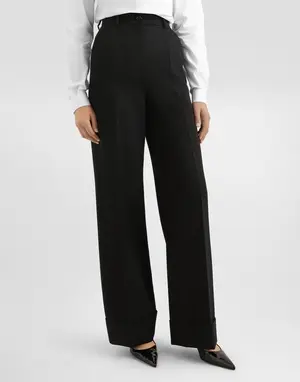 Dolce & Gabbana Wool Gabardine Cigarette Trousers