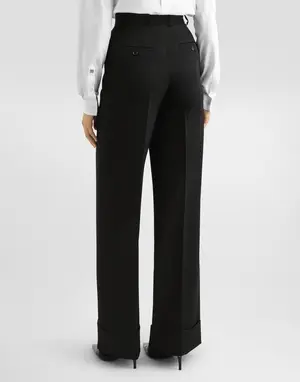 Dolce & Gabbana Wool Gabardine Cigarette Trousers