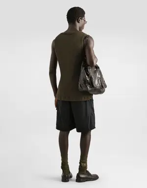 Dolce & Gabbana Ribbed Cotton Tank Top - Grey