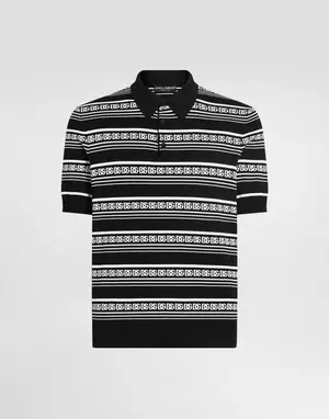 Dolce & Gabbana Silk Polo Shirt With Logo Sweaters And Cardigans Multi-colored