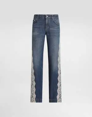 Dolce & Gabbana 5-pocket Denim Trousers Denim And Jeans Multi-colored - Multicolor
