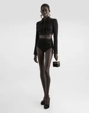 Dolce & Gabbana Short Wool Crepe Jacket Coats And Jackets