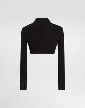 Dolce & Gabbana Short Wool Crepe Jacket Coats And Jackets