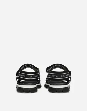 Dolce & Gabbana Technical Fabric Sandals With Dg Logo