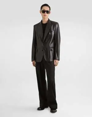 Dolce & Gabbana Single-breasted Sicilia Light Leather Jacket Coats And Jackets