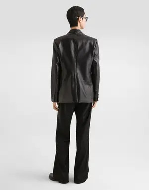 Dolce & Gabbana Single-breasted Sicilia Light Leather Jacket Coats And Jackets
