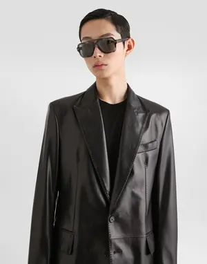 Dolce & Gabbana Single-breasted Sicilia Light Leather Jacket Coats And Jackets