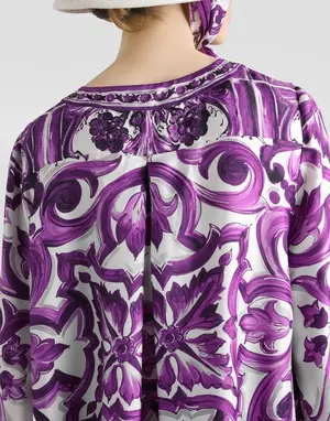 Dolce & Gabbana Majolica Print Twill Dress
