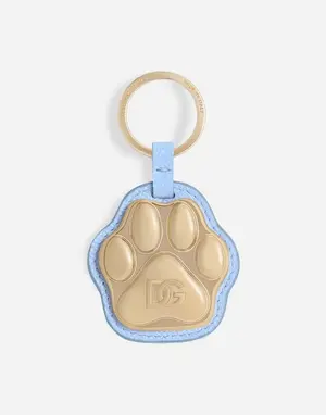 Dolce & Gabbana Calfskin Key Chain Dog Accessories - Azure