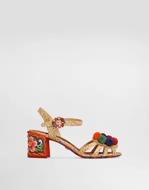 Dolce & Gabbana Patent Leather Keira Sandals - Multicolor