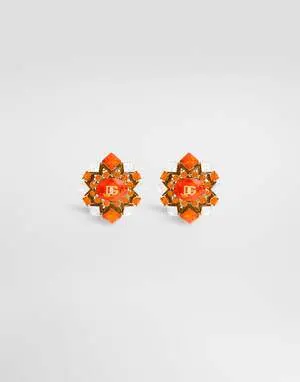Dolce & Gabbana Dg Logo Drop Earrings - Gold
