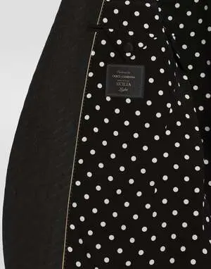 Dolce & Gabbana Single-breasted Sicilia Light Jacket With Micro Pattern Jacquard Suits And Blazers