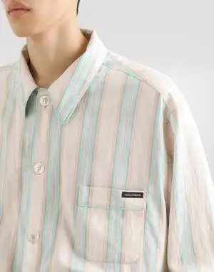 Dolce & Gabbana Striped Fabric Vanity Shirt Shirts