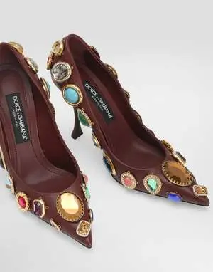 Dolce & Gabbana Pumps With Stone Embroidery Pumps And Slingback