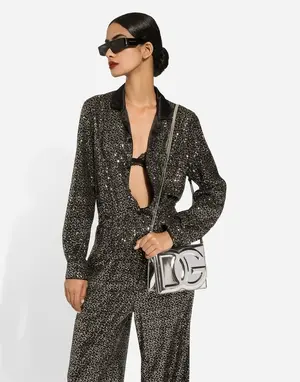 Dolce & Gabbana Sequined Pajama Pants Pants And Shorts Multi-colored