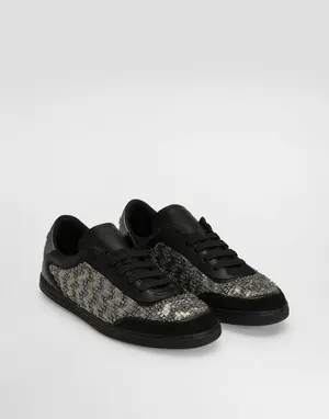 Dolce & Gabbana Saint Tropez Light Sneakers With Rhinestone Embroidery