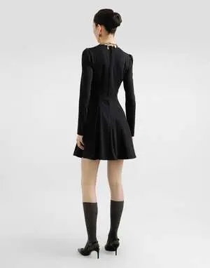 Dolce & Gabbana Cady Dress With Godet Line