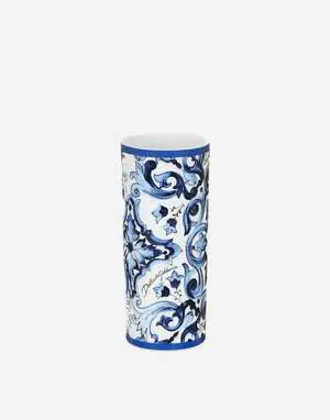 Dolce & Gabbana Cylindrical Porcelain Vase Vases - Multicolor