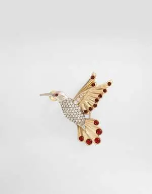 Dolce & Gabbana Hummingbird Brooch - Multicolor