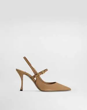 Dolce & Gabbana Suede And Nappa Leather Slingback Pumps And Slingback - Multicolor