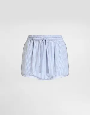 Dolce & Gabbana Striped Poplin Culottes Pants And Shorts - Multicolor