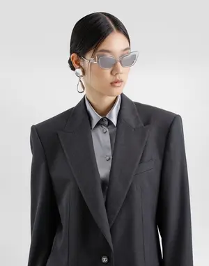 Dolce & Gabbana Oversize Woolen Jacket Blazers Gray