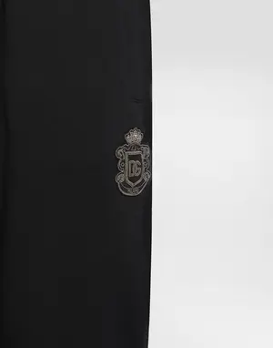 Dolce & Gabbana Jersey Trousers With Heraldic Patch - Blue