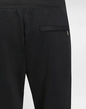 Dolce & Gabbana Jersey Trousers With Heraldic Patch - Blue