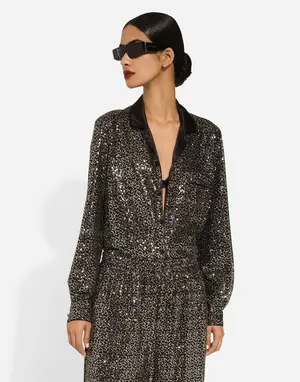 Dolce & Gabbana Sequined Shirt Shirts And Tops Multi-colored