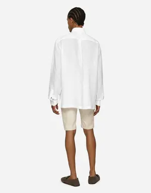 Dolce & Gabbana Linen Hawaiian Shirt With Dg Hardware Shirts Linen
