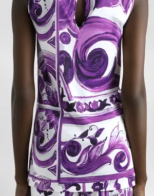 Dolce & Gabbana Majolica Print Viscose Top
