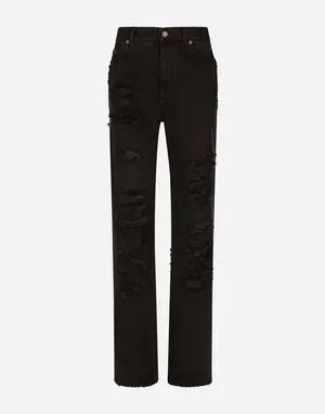 Dolce & Gabbana Flared Jeans With Ripped Details Denim And Jeans Multi-colored - Multicolor