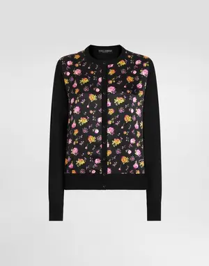 Dolce & Gabbana Rose Bouquets-print Satin Cardigan - Multicolor