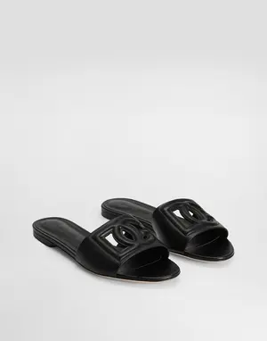 Dolce & Gabbana Calfskin Sliders - Black