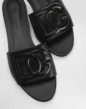 Dolce & Gabbana Calfskin Sliders - Black