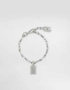 Dolce & Gabbana Bracelet With Logo Tag Bijoux Metal - Silver