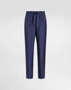 Dolce & Gabbana Pantalone Pants And Shorts Silk - Blue