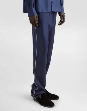 Dolce & Gabbana Pantalone Pants And Shorts Silk - Blue