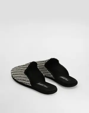 Dolce & Gabbana Embellished Suede Slipper Shoes