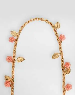 Dolce & Gabbana Metal Shoulder Strap With Roses Collection