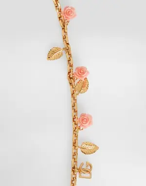 Dolce & Gabbana Metal Shoulder Strap With Roses Collection