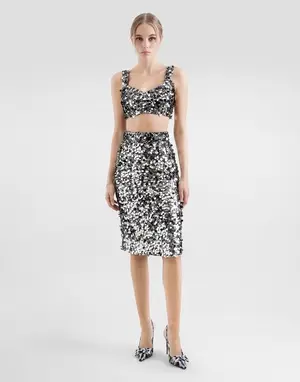 Dolce & Gabbana Sequined Bralette Top Shirts And Tops