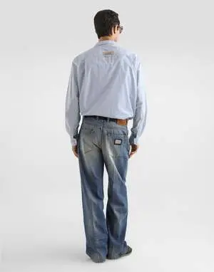 Dolce & Gabbana Striped Cotton Martini Shirt Shirts