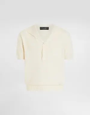 Dolce & Gabbana Cotton Polo Shirt Sweaters And Cardigans - Beigne