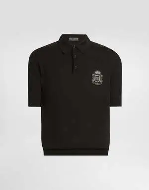 Dolce & Gabbana Cotton Polo Shirt Sweaters And Cardigans - Black