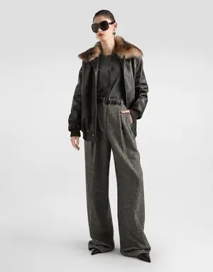 Dolce & Gabbana Wool Blend Dotted Print Trousers
