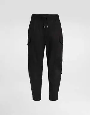 Dolce & Gabbana Pleated Cotton Linen Trousers - Black